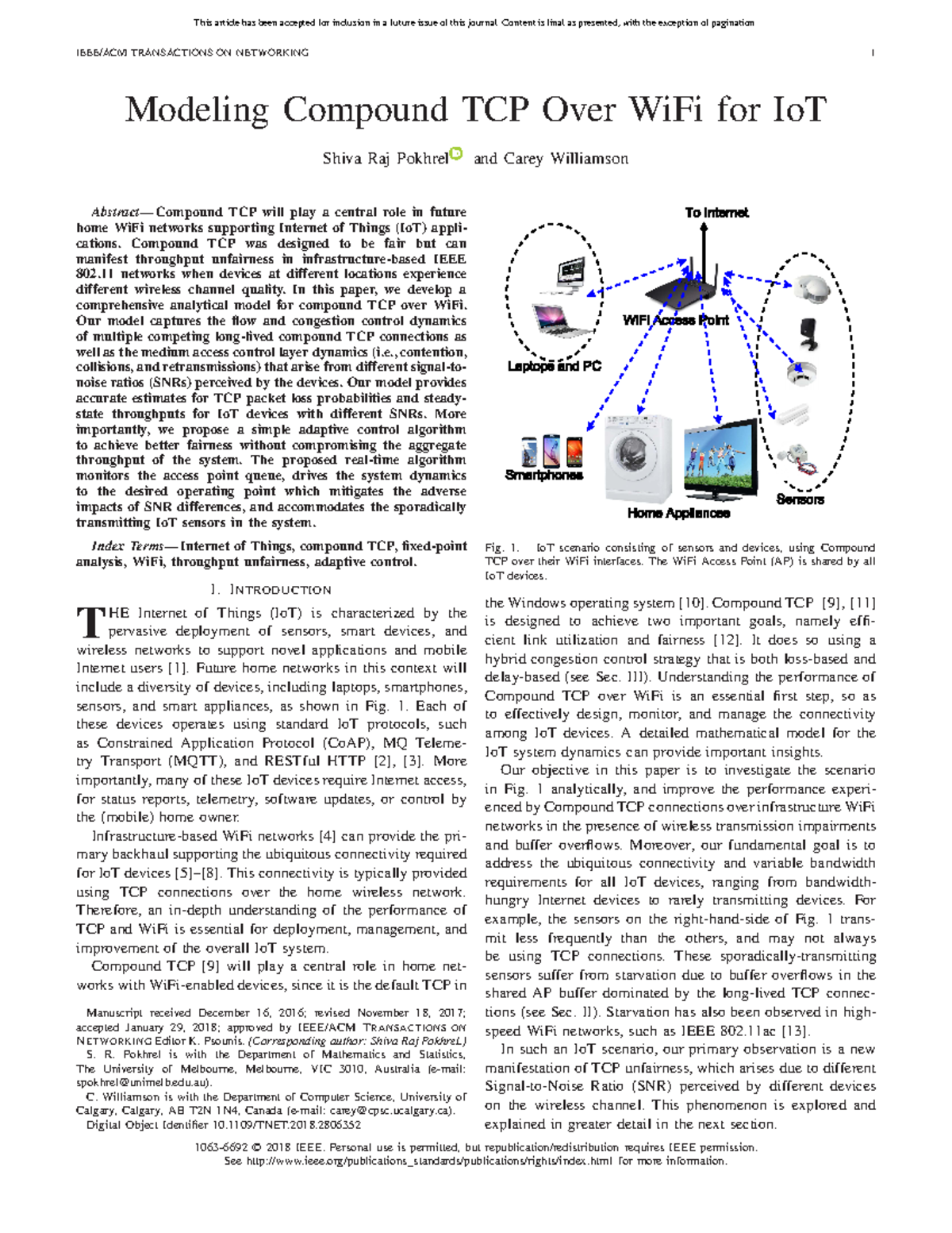 Pokhrel 2018 - Artículos cientificos - IEEE/ACM TRANSACTIONS ON NETWORKING 1 Modeling Compound ...