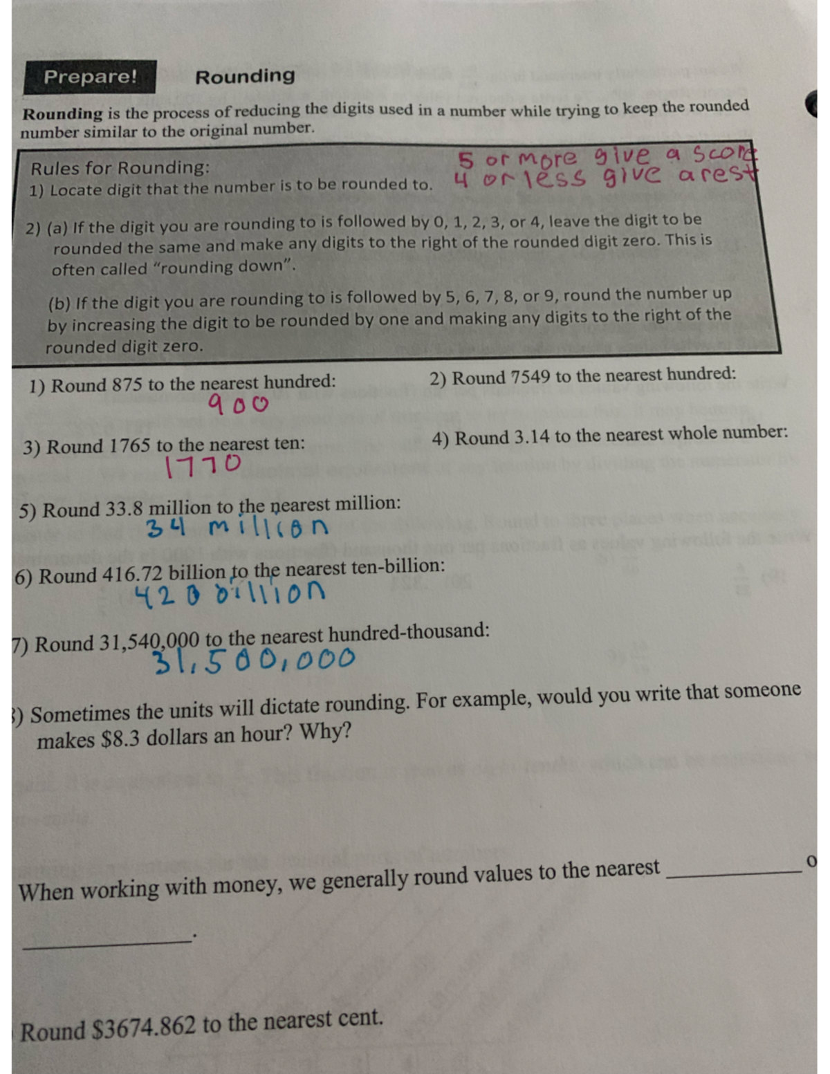 Math notes from class - MATH 123 - Ivy Tech - Studocu