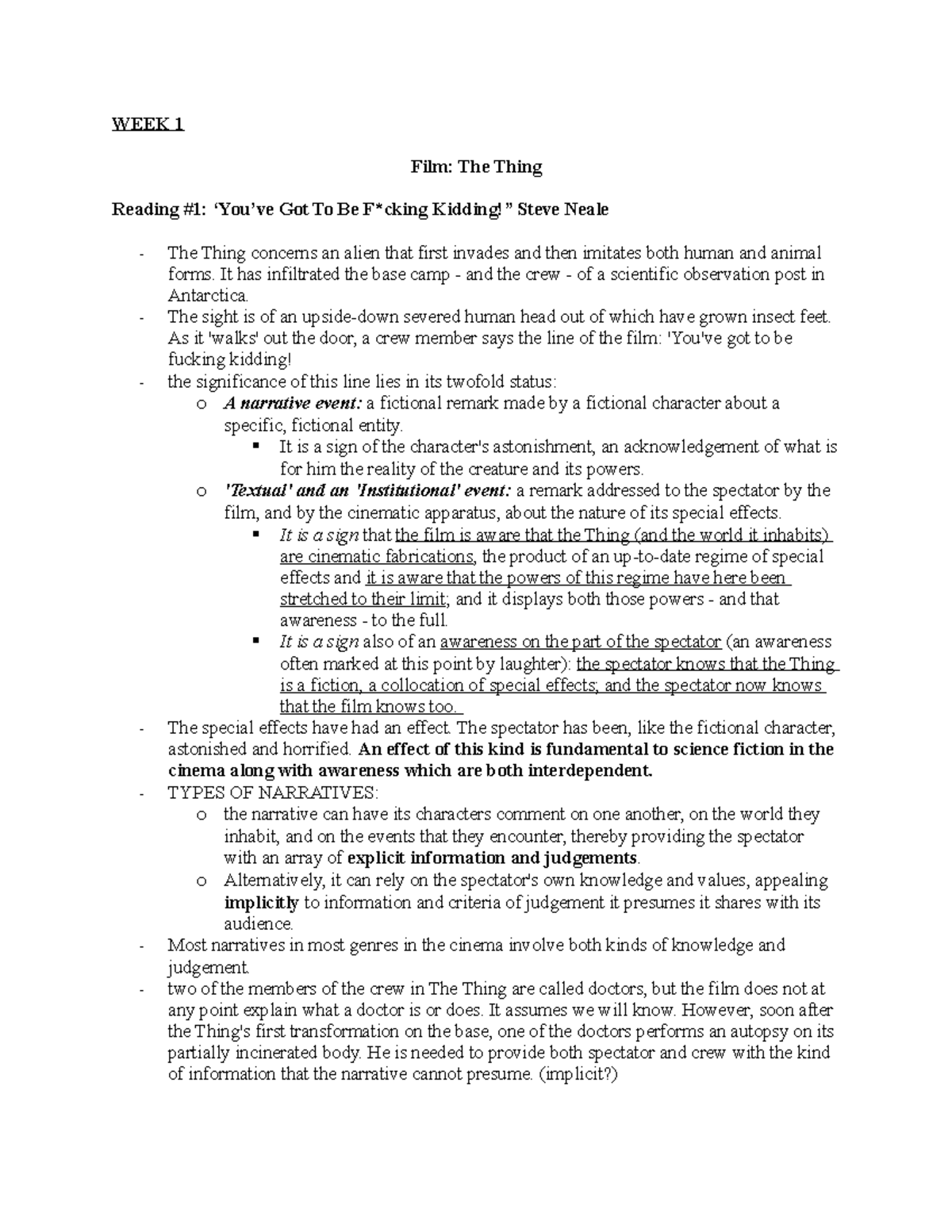 Science Fiction - Nagl - WEEK 1 Film: The Thing Reading #1: ‘You’ve Got ...