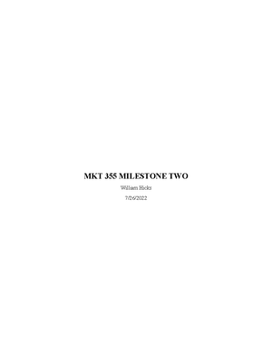 MKT 337 Short Paper Template - MKT 337 Module Two Short Paper ...