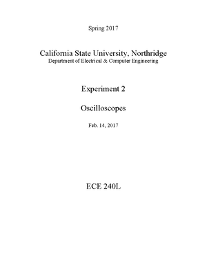 ECE 240 - Experiment 9-First Order Circuits - Spring 2017 California ...