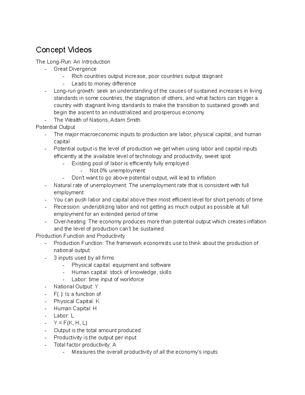 ECON 211 Module 3 - Notes from the textbook, digging deeper videos, and ...