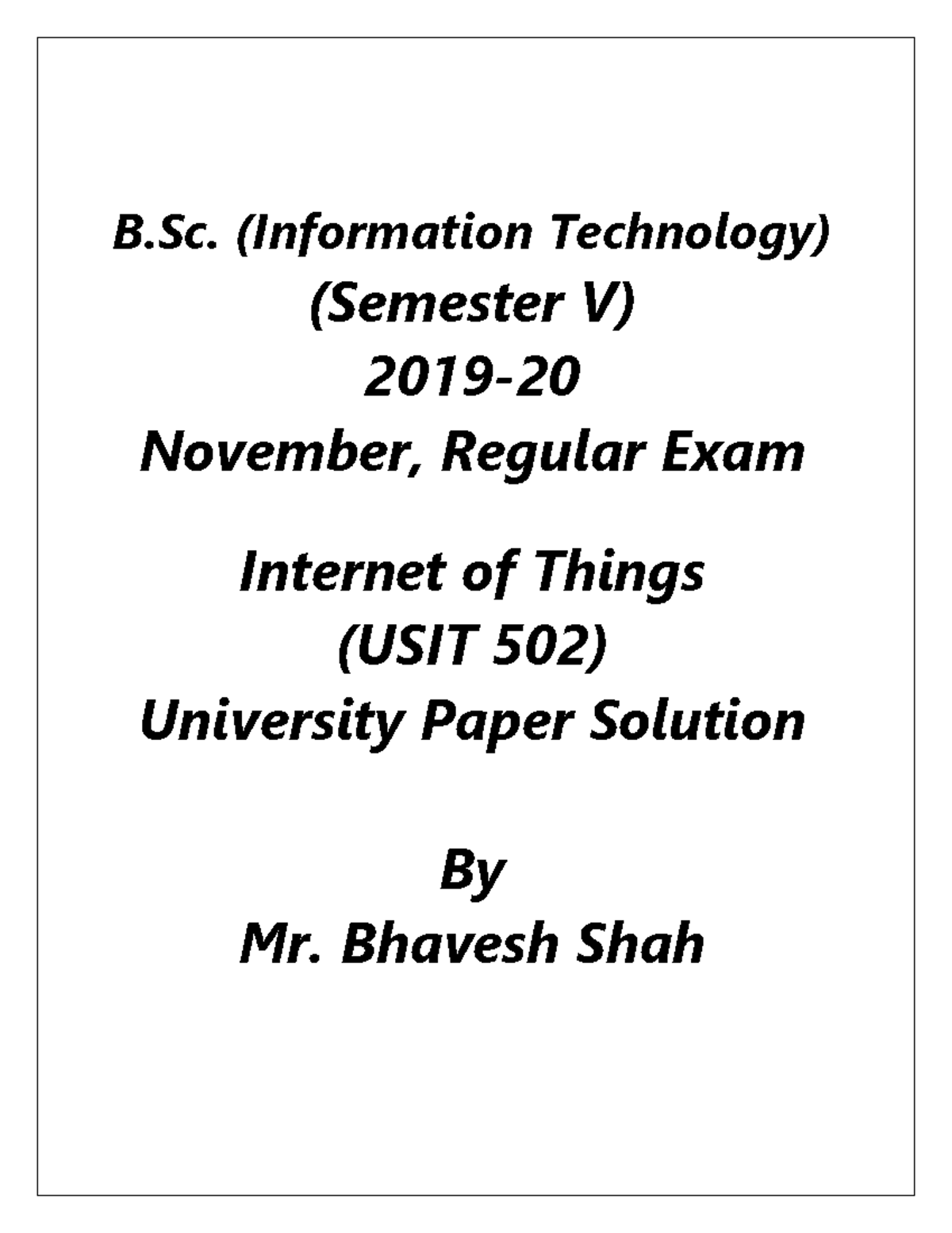IOT Solution Reg Nov2019 - B. (Information Technology) (Semester V ...