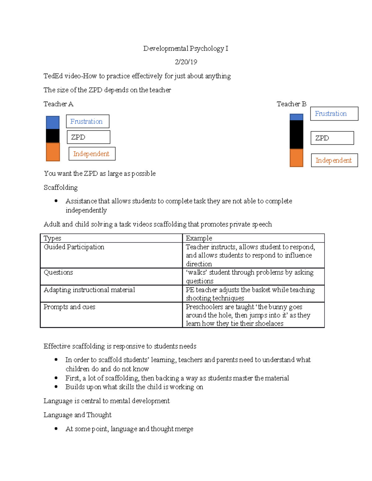 Developmental Psychology I 2202019 - Developmental Psychology I 2/20 ...