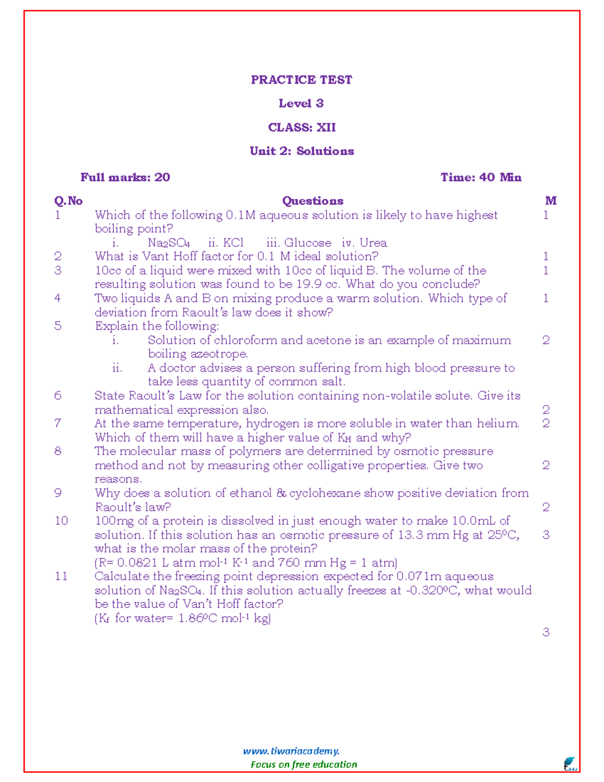 Chapter 12 Chemistry 101