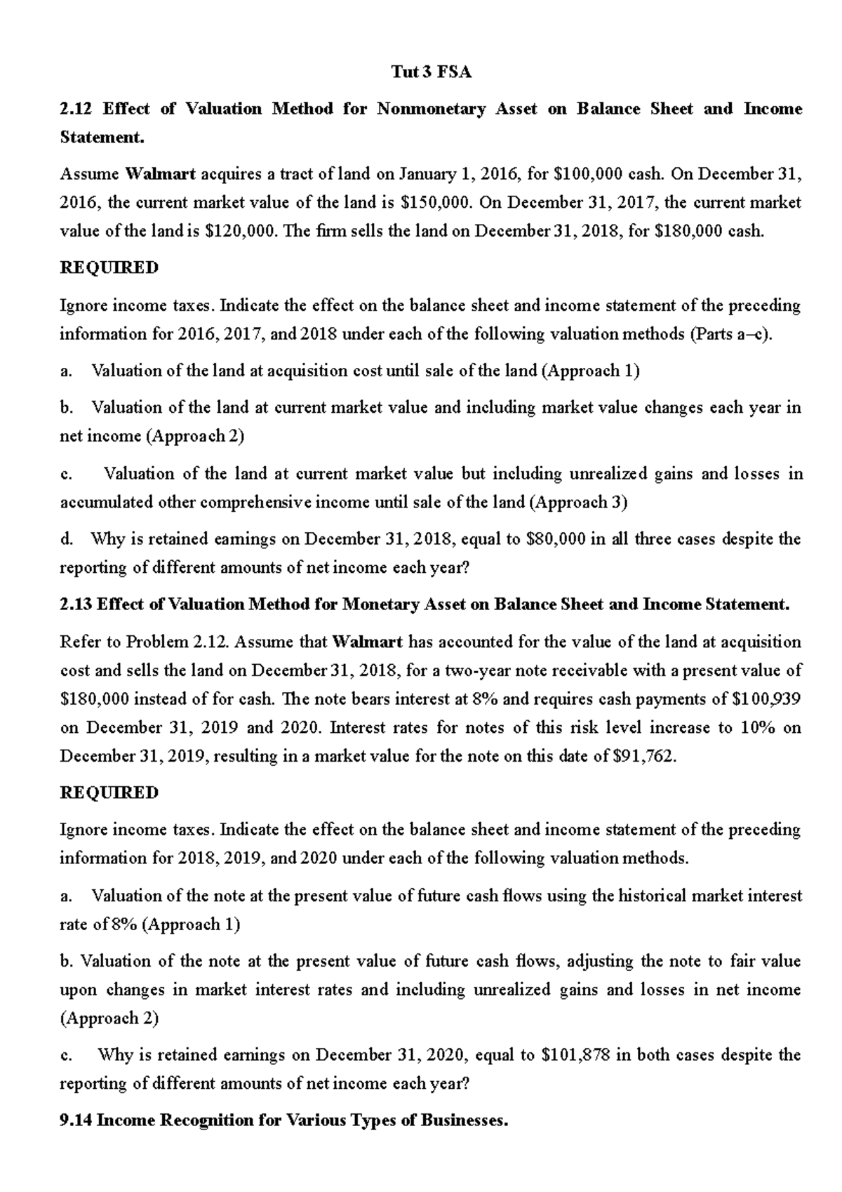 Tut 3 FSA - Tut 3 bản cắt fsa - Tut 3 FSA 2 Effect of Valuation Method for Nonmonetary Asset on ...