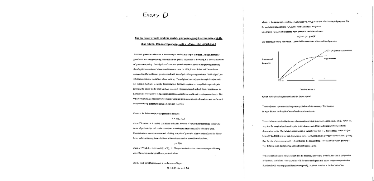 Sample Econ 2 Essay - ECNM08006 - Studocu