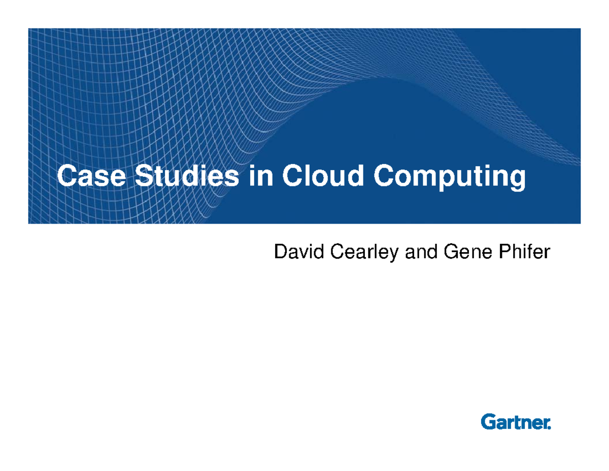 Cloud Application Development Case Study 2 - Case Studies in Cloud ...