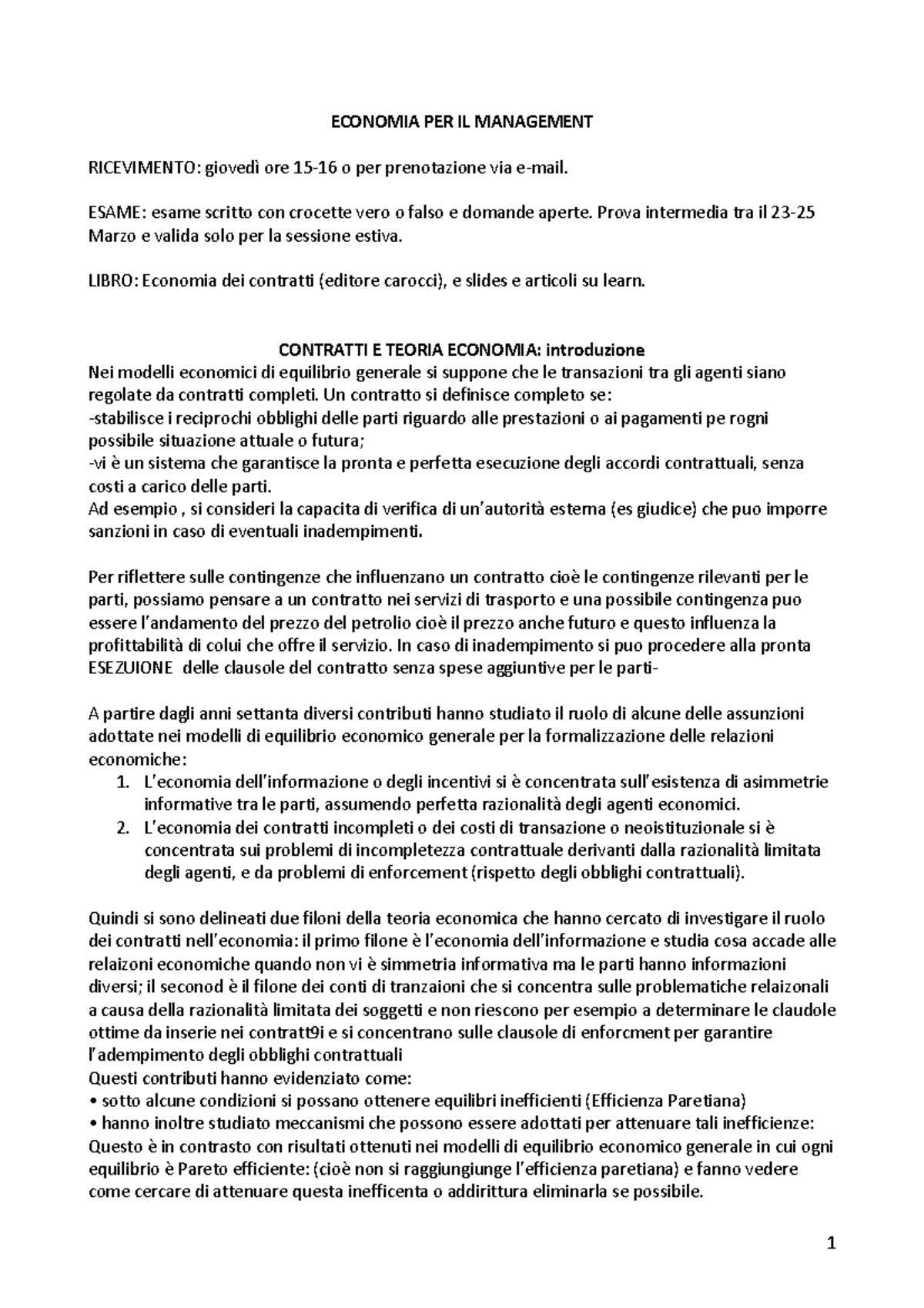 Economia per il management - Warning: TT: undefined function: 32 Warning: TT: undefined function ...