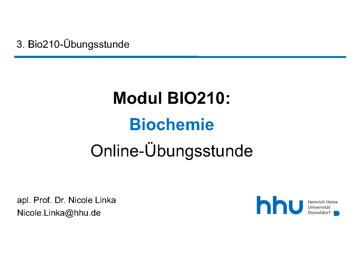 03 Bio210 Uebung WS20 Loesung - Modul BIO210: Biochemie Online ...