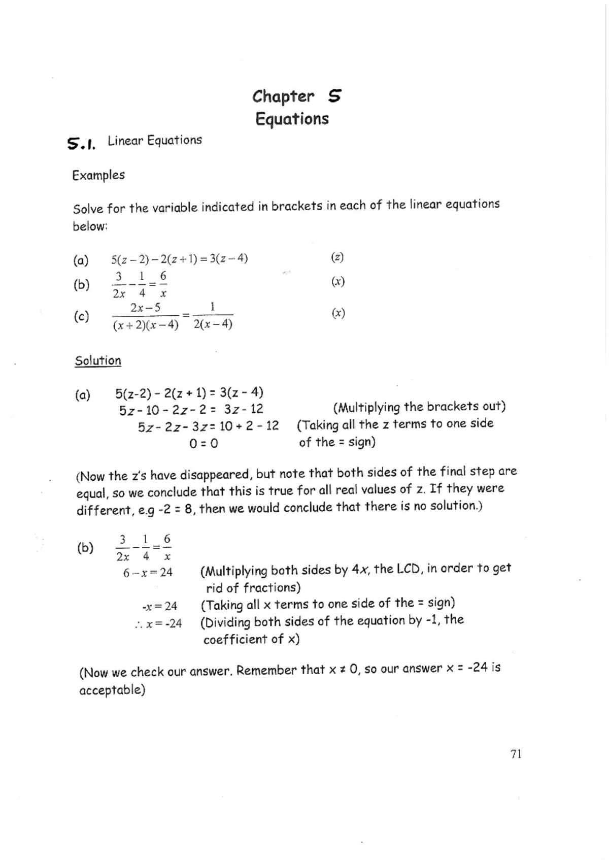 Chapter 5 Solving Equations - ECON1DO - Studocu