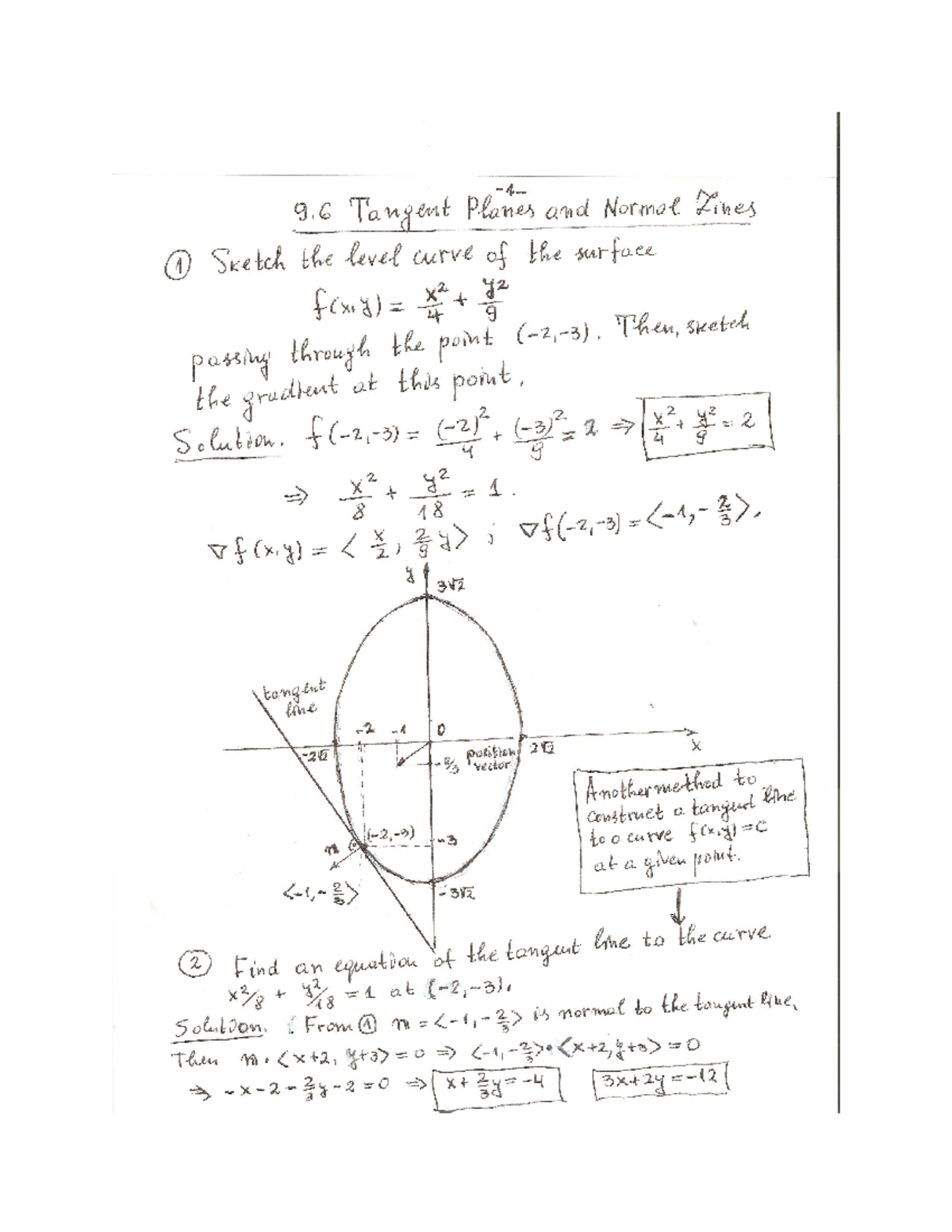 9.6 Tangent Planes and Normal Lines - ENGR 233 - Studocu