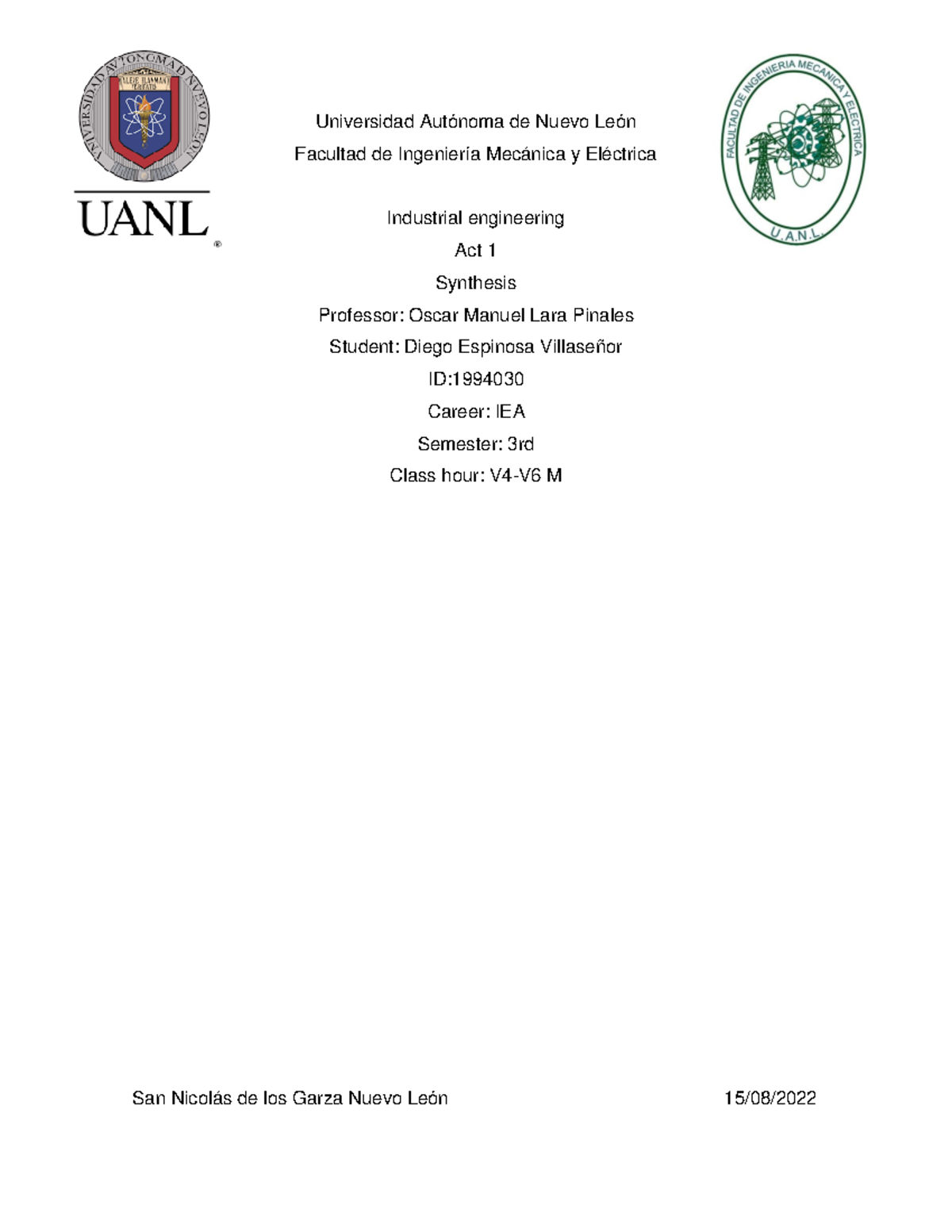 Act 1 25 1994030 IEA - tiert - Universidad Autónoma de Nuevo León ...