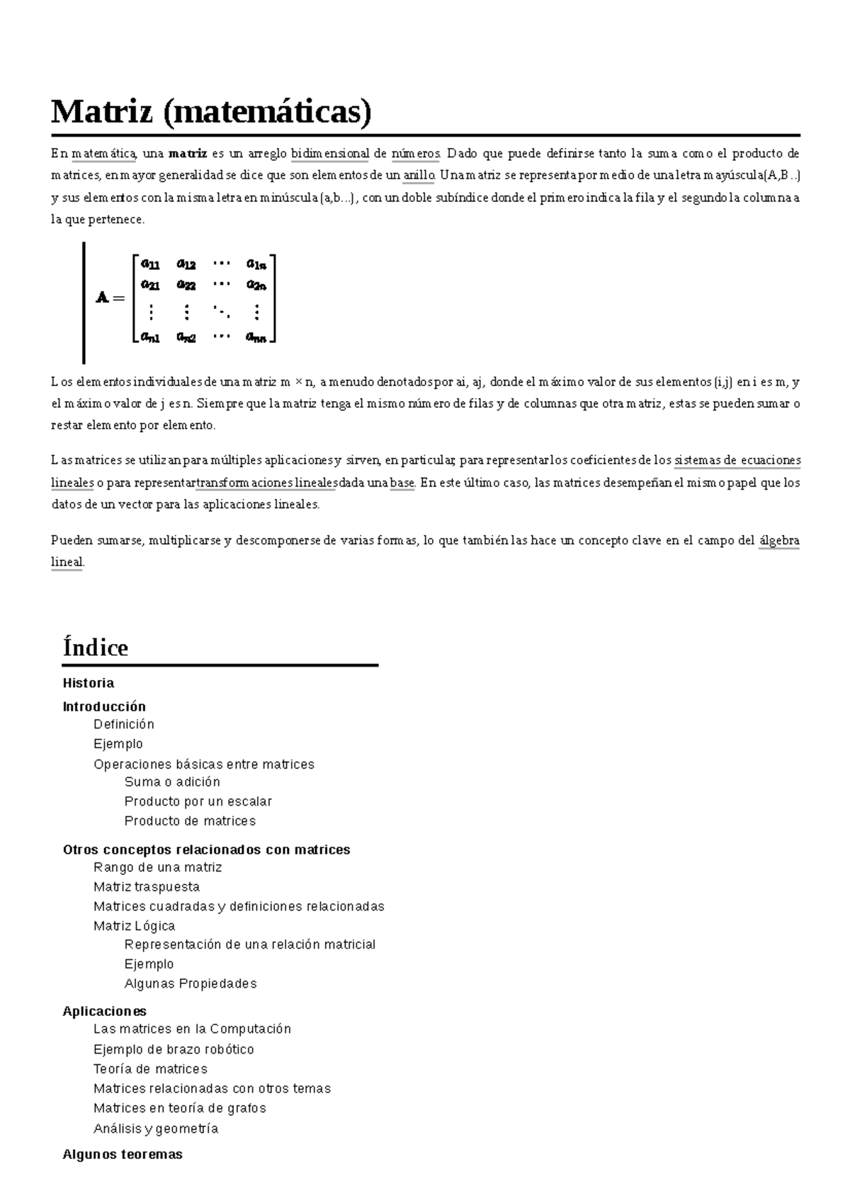 Matriz (matemáticas) - Matriz (matemáticas) En matemática, una matriz ...
