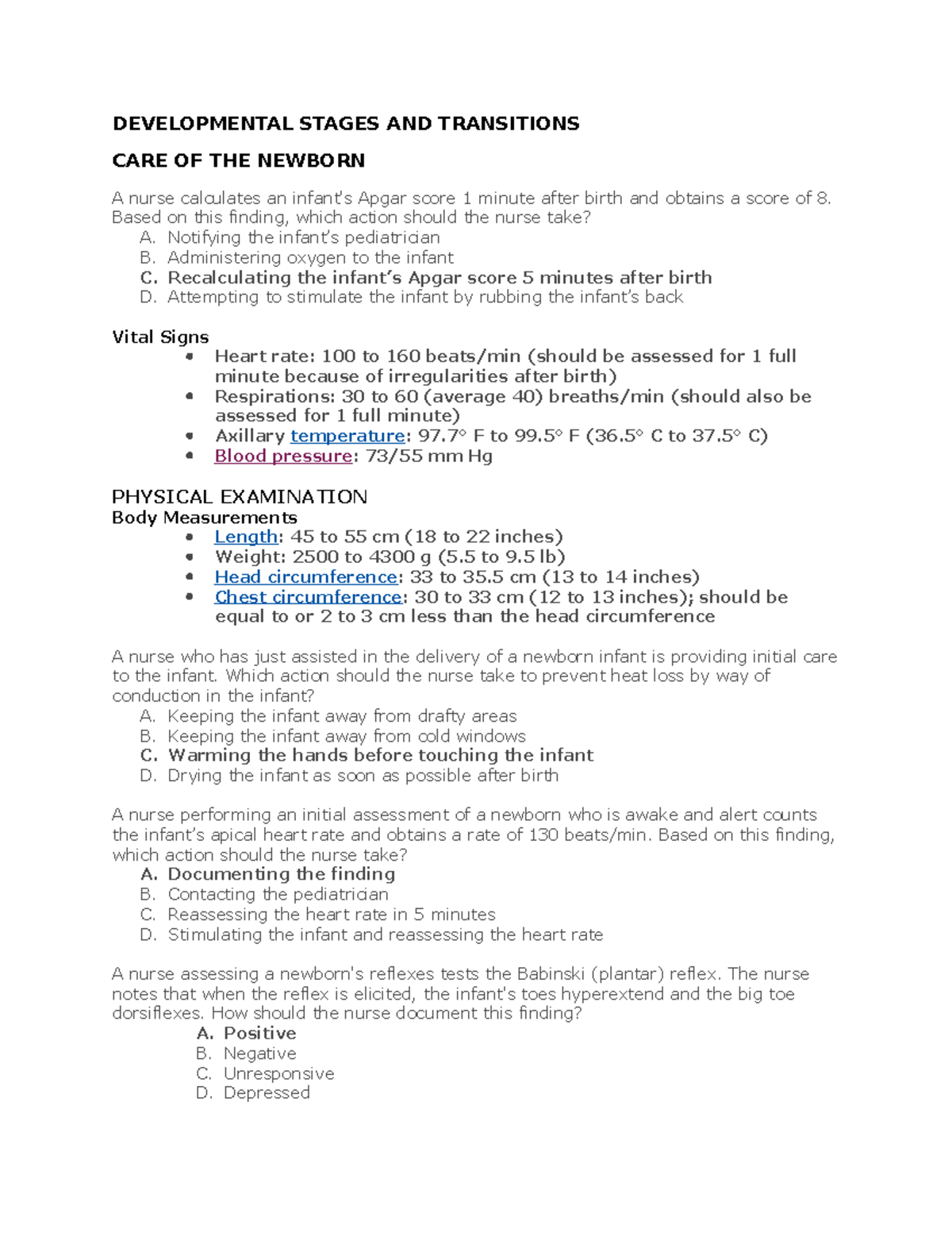 Developmental Stages AND Transitions - DEVELOPMENTAL STAGES AND ...