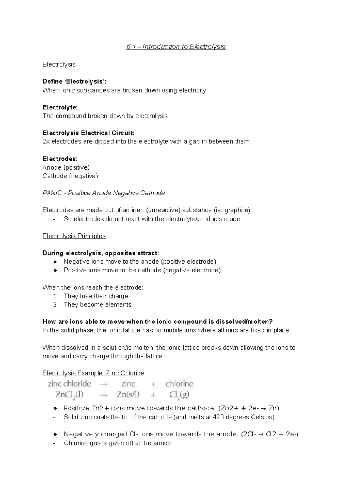 Electrolysis - Chemistry Unit 6 - 6 - Introduction to Electrolysis ...