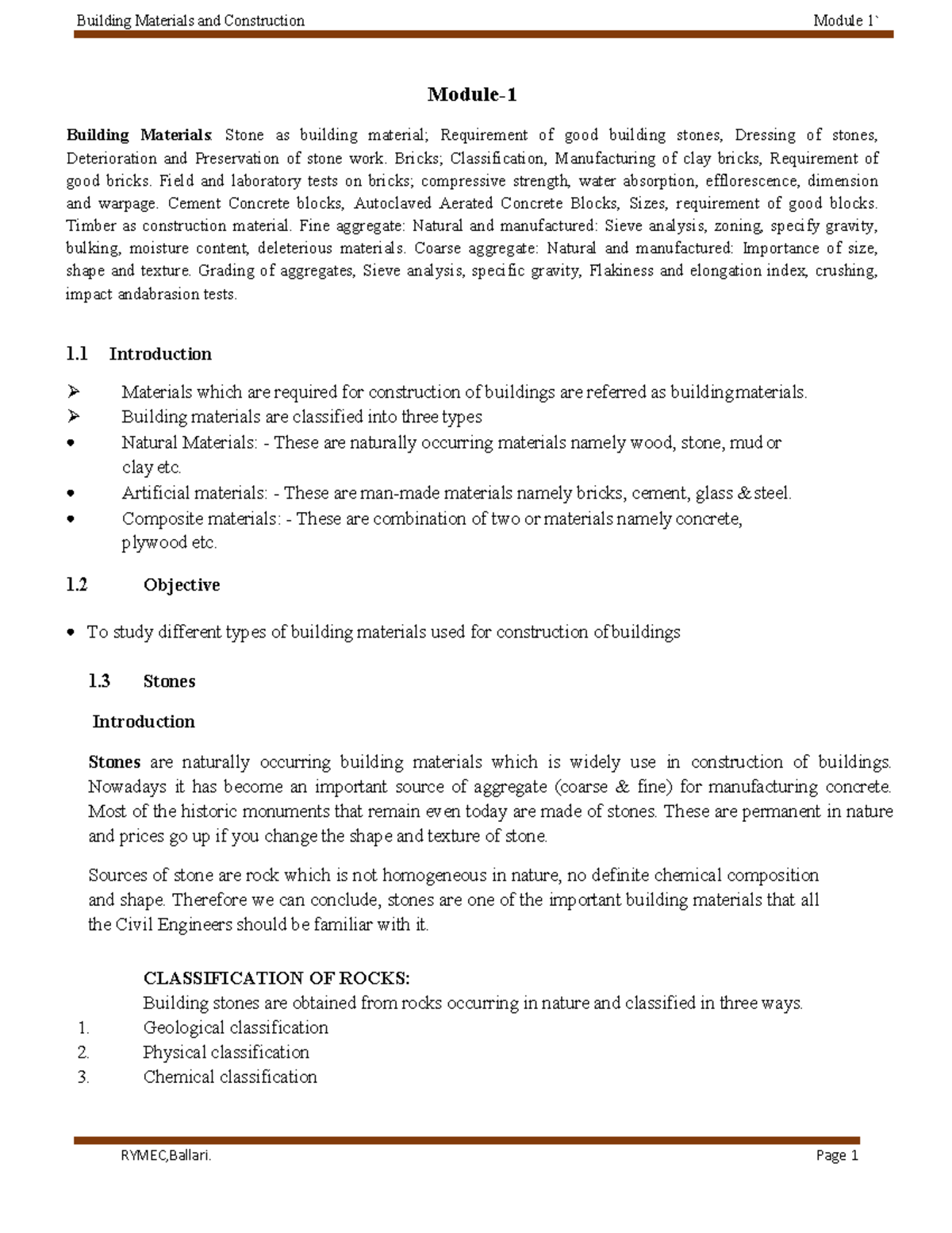 Module 1 Notes 18cv34 - Warning: TT: undefined function: 32 Module ...