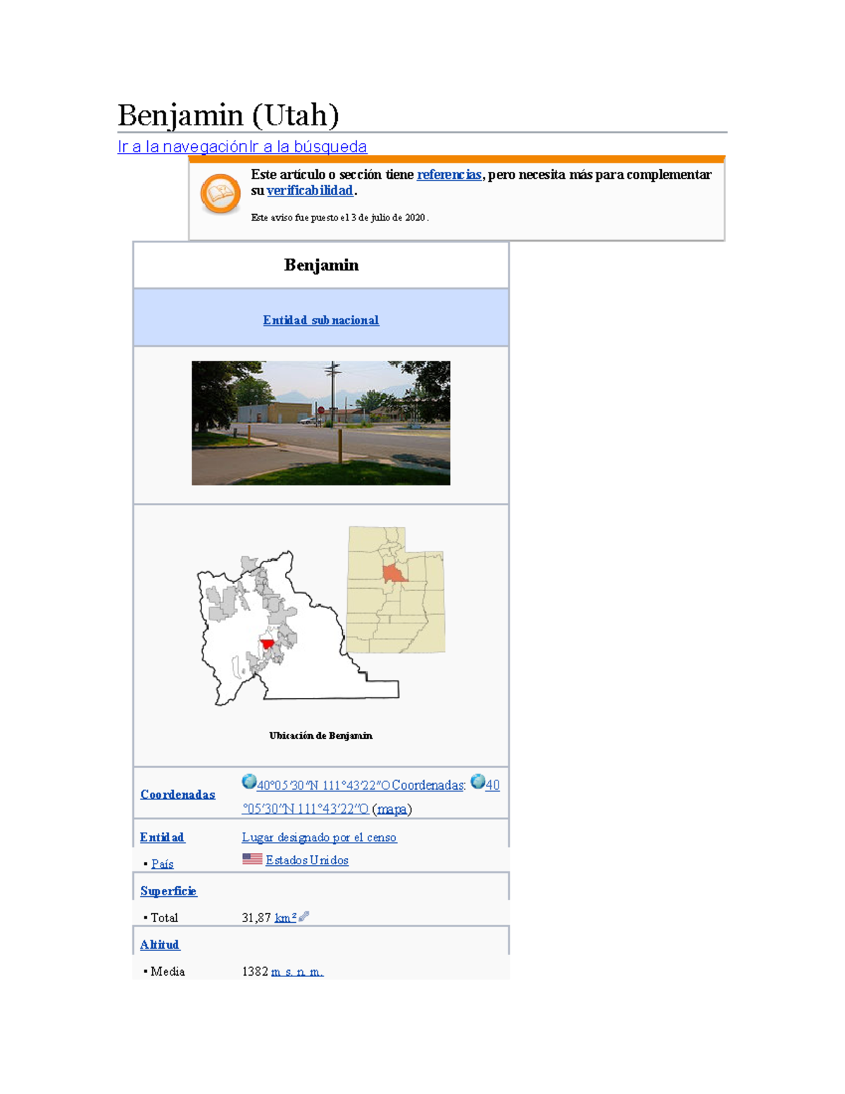 Benjamin utah universidad de mto a00 - Benjamin (Utah) Ir a la ...