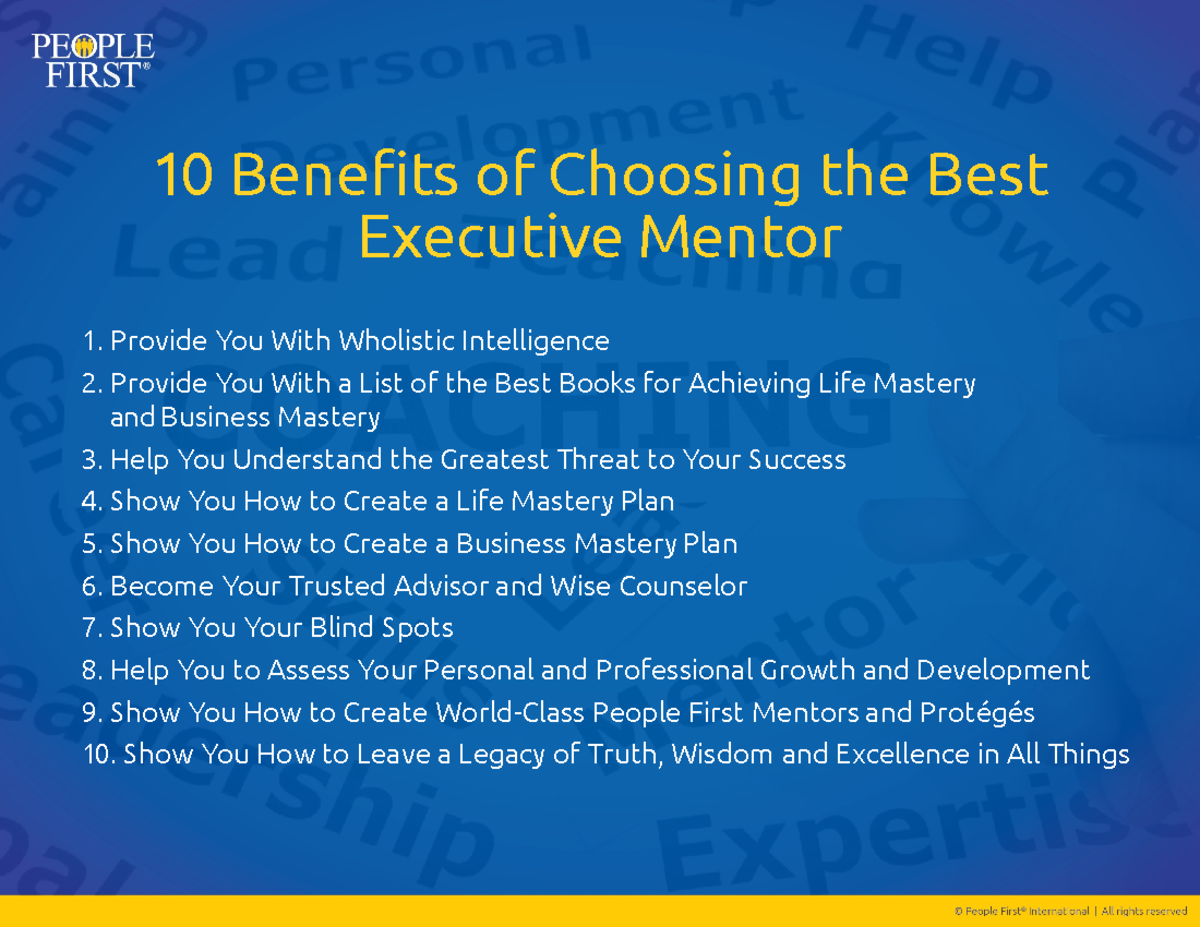 10 Benefits of Choosing the Best Executive Mentor Slides - Provide You ...