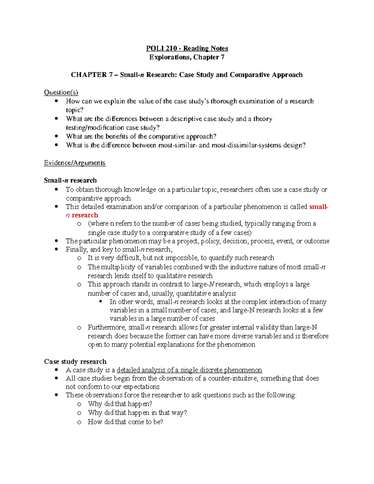 Explorations - Chapter 7 Summary - POLI 210 - Reading Notes ...