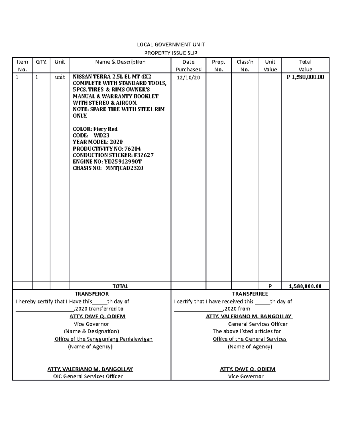 Property Issue Slip Free Local Government Unit Property Issue Slip Item No Qty Unit Name