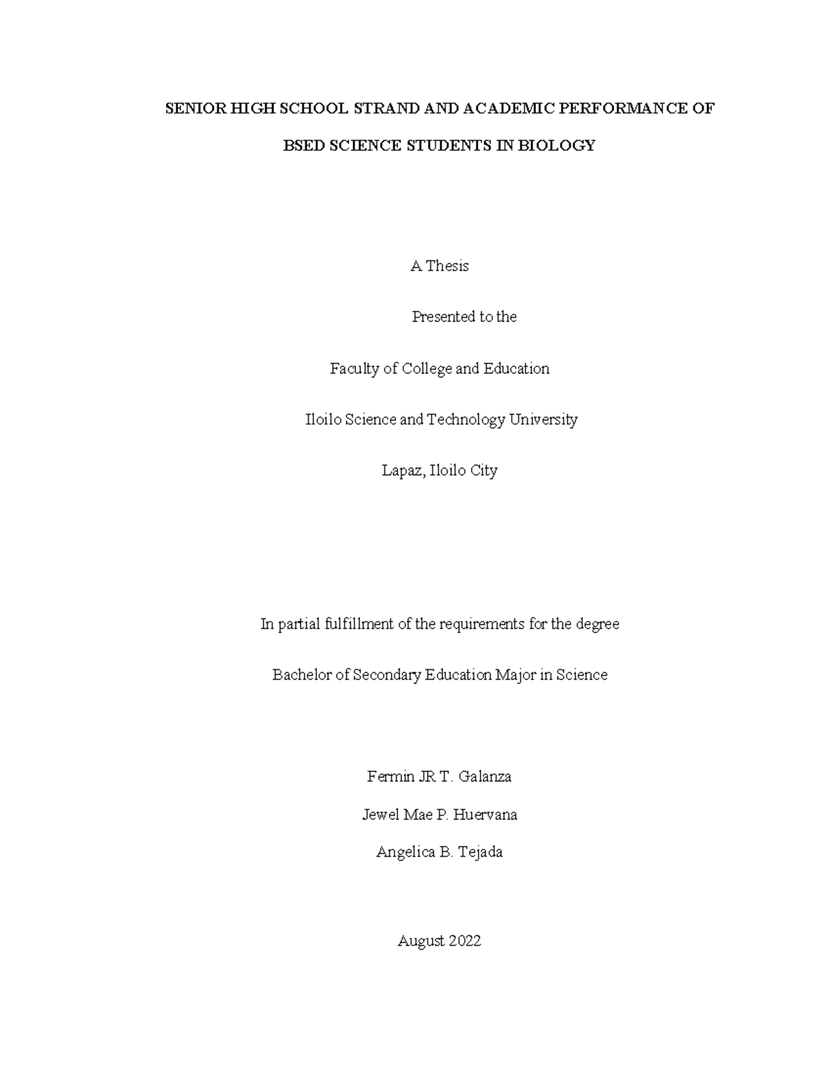 15- Senior-HIGH- School- Strand-AND- Academic- Performance-OF-BSED ...