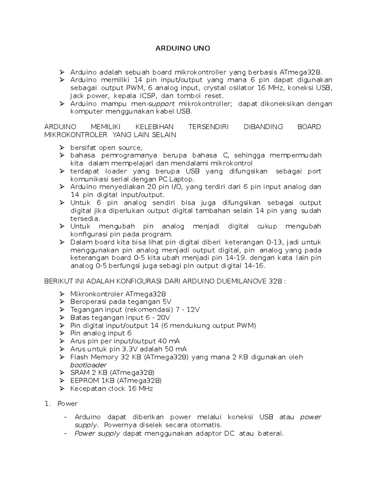 Instrumentasi Kelautan - Arduino Uno - ARDUINO UNO Arduino adalah ...