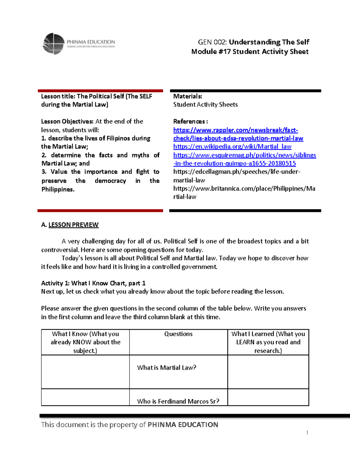 SAS#17-GEN 002 w caselet SAS - Module #17 Student Activity Sheet This ...