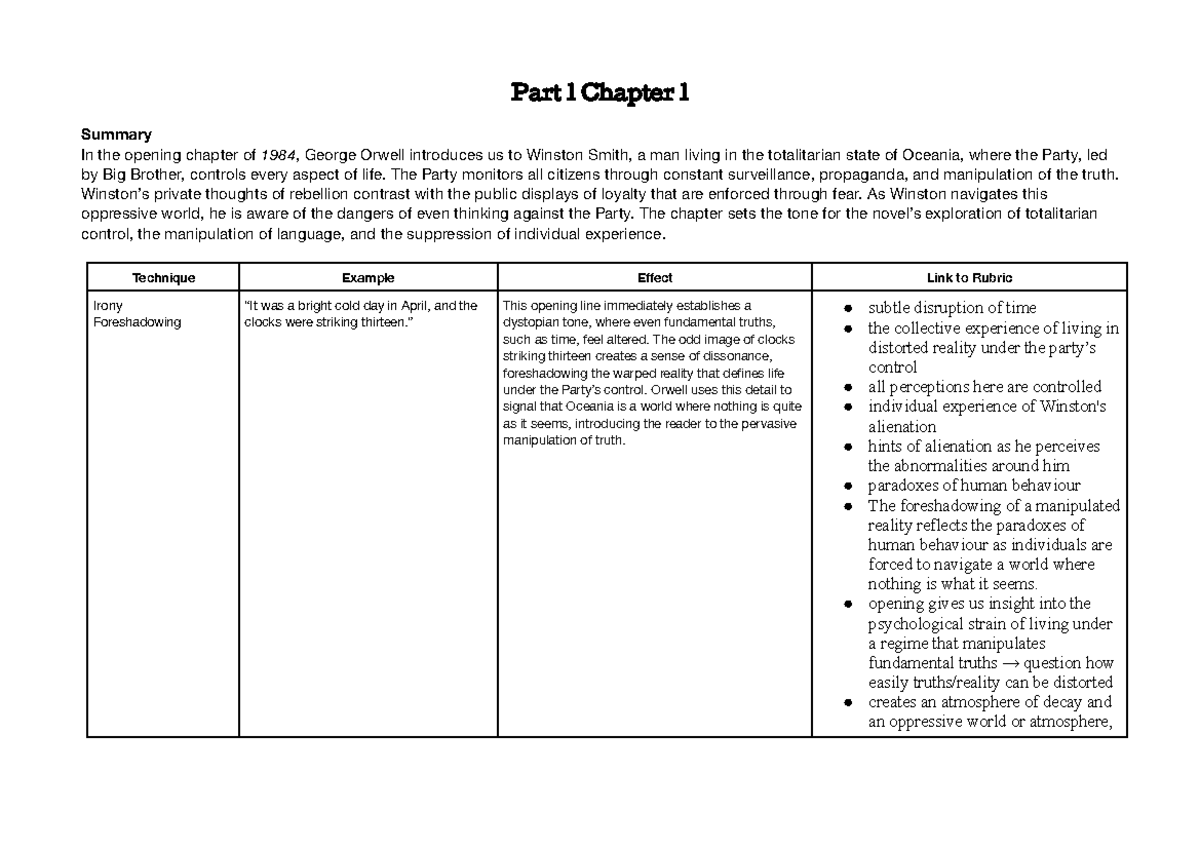 Part 1 Chapter 1 - qns - Part 1 Chapter 1 Summary In the opening ...