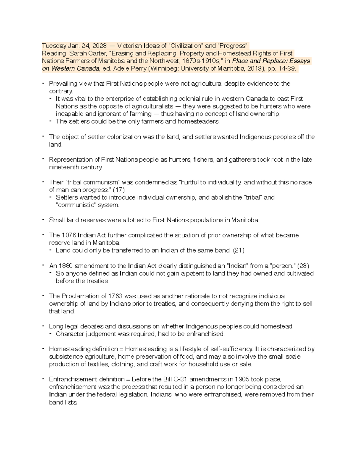 HIST 363 Reading Notes - Tuesday Jan. 24, 2023 — Victorian Ideas of ...