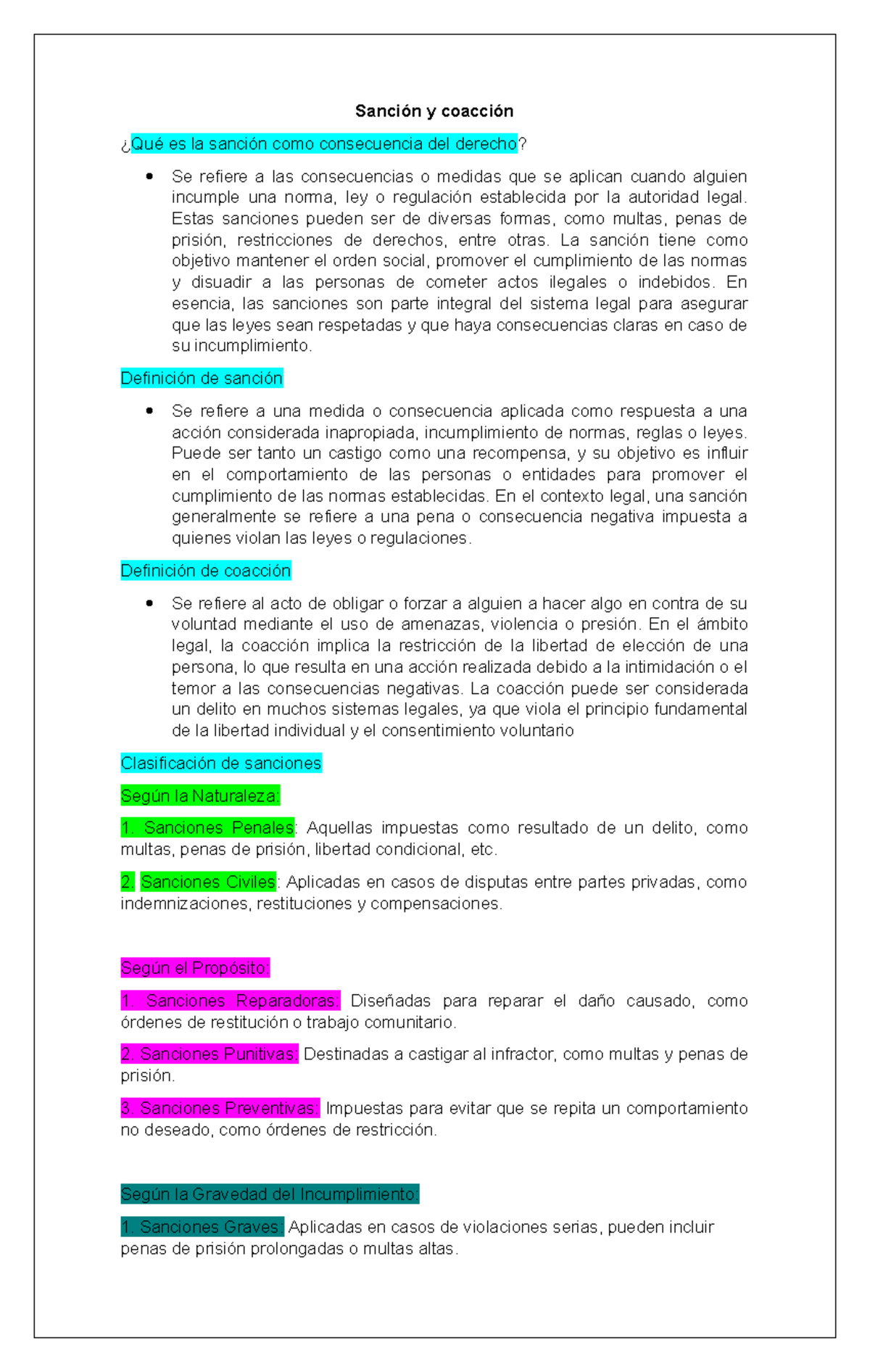 Sanción y coacción - Sanción y coacción ¿Qué es la sanción como ...