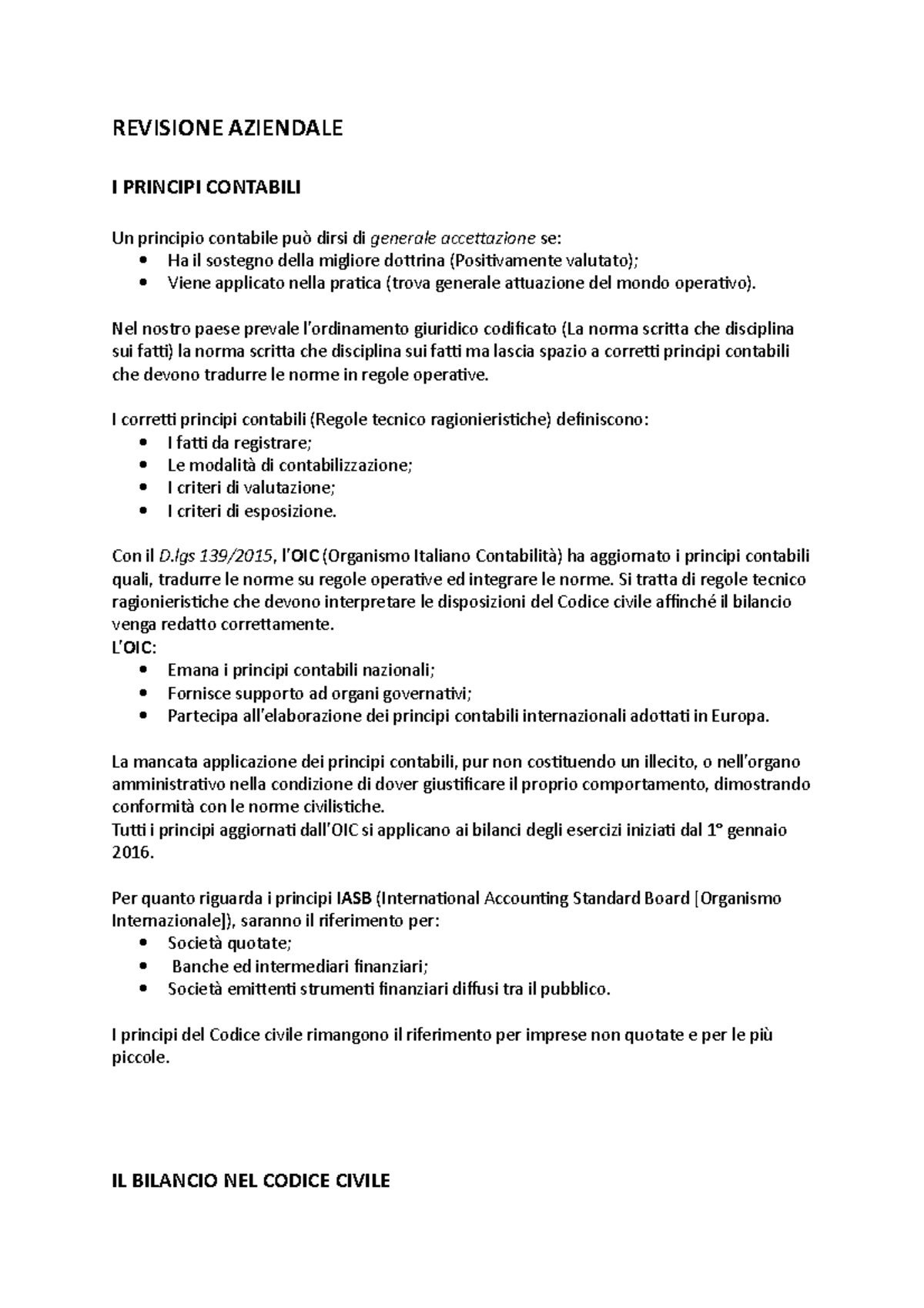 Copia di Copia di Documento - REVISIONE AZIENDALE I PRINCIPI CONTABILI ...
