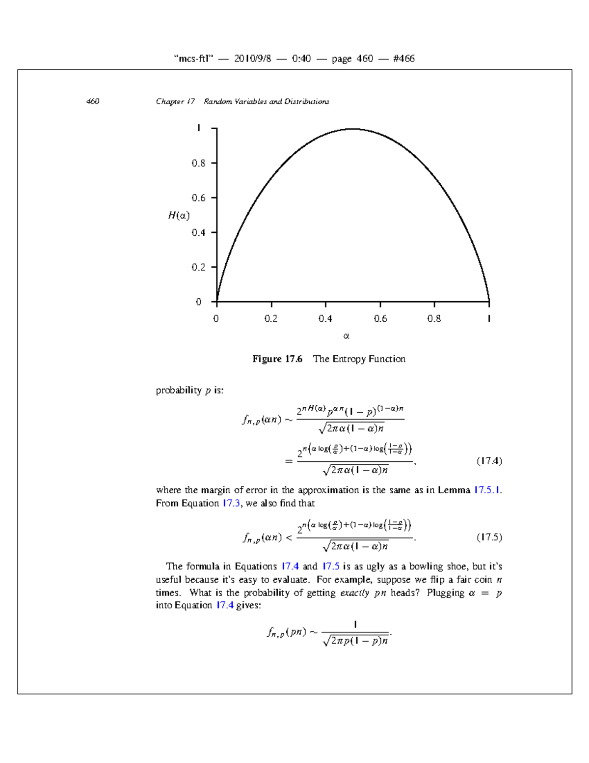 Mathematics for Computer Science-94 - 460 Chapter 17 Random Variables ...