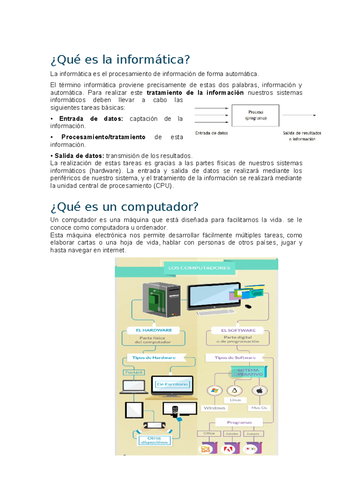 Qué es la informática - Informatica - ¿Qué es la informática? La ...