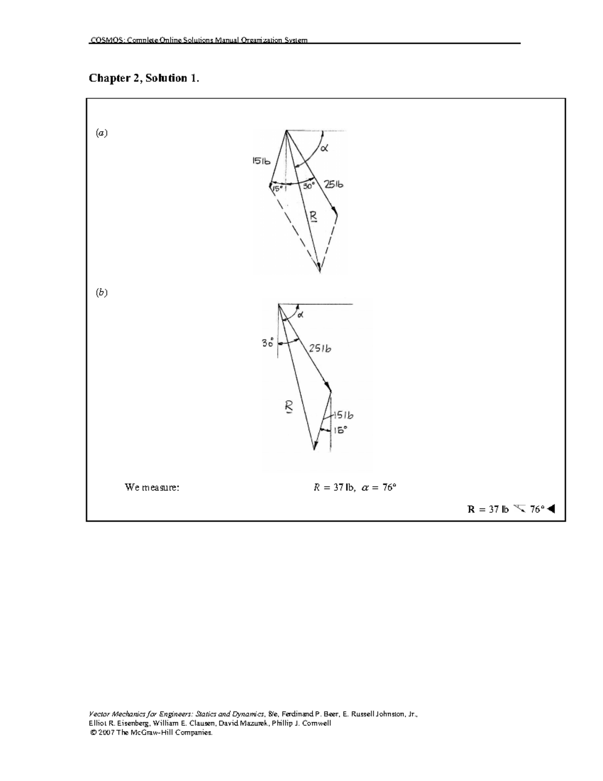 Chapter 02 - Beer, F. Statics and Dynamics 8Ed Solution Manual - Vector ...