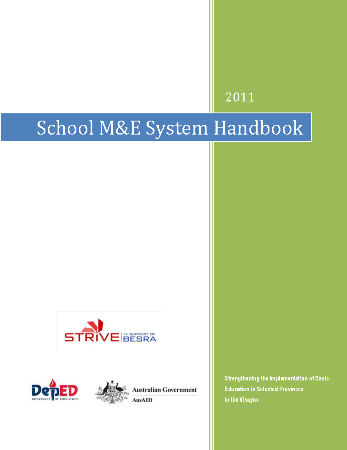 286291540 School M E Handbook - i 2011 Strengthening the Implementation ...