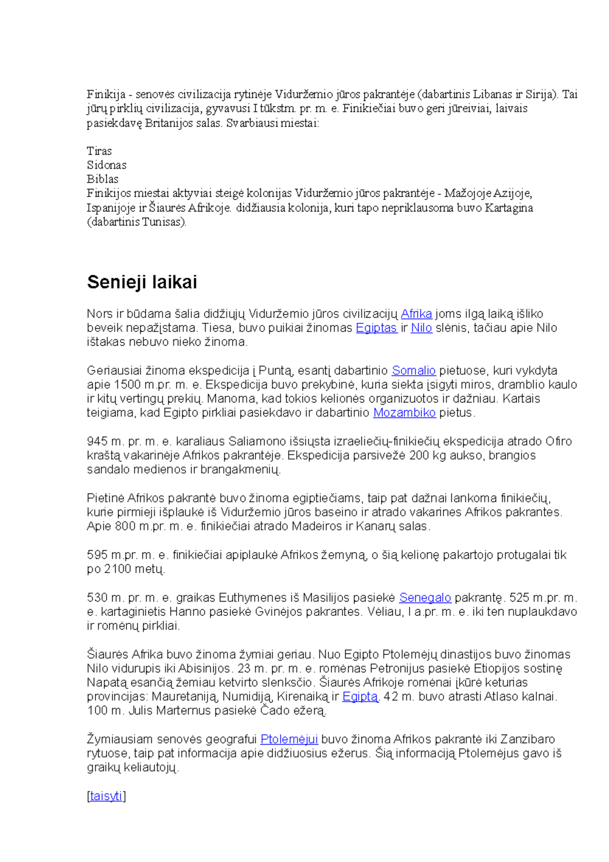 Finikija - aspakita - Finikija - senovės civilizacija rytinėje ...