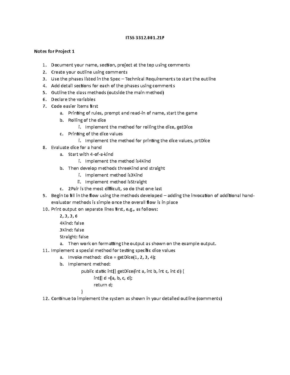 Project 1 Notes - ITSS 3312.001 Notes for Project 1 Document your name ...