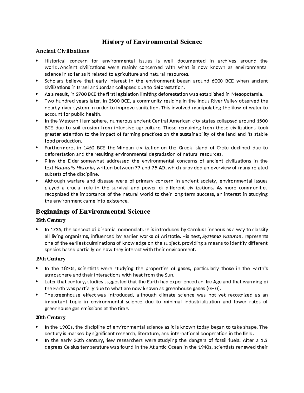 3 - History of Environmental Science - History of Environmental Science ...