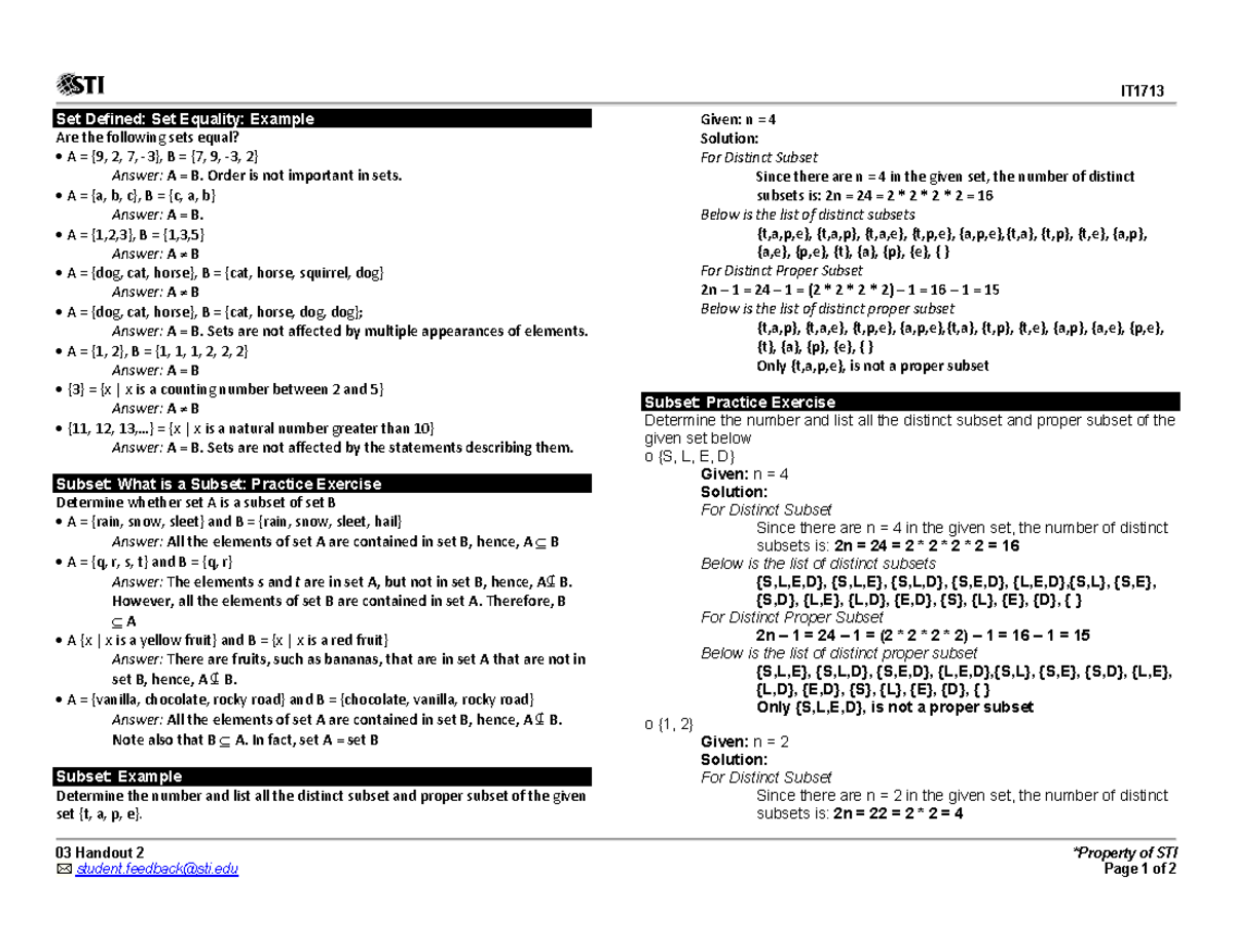03 Handout 2 - IT 03 Handout 2 *Property of STI student@sti Page 1 of 2 ...