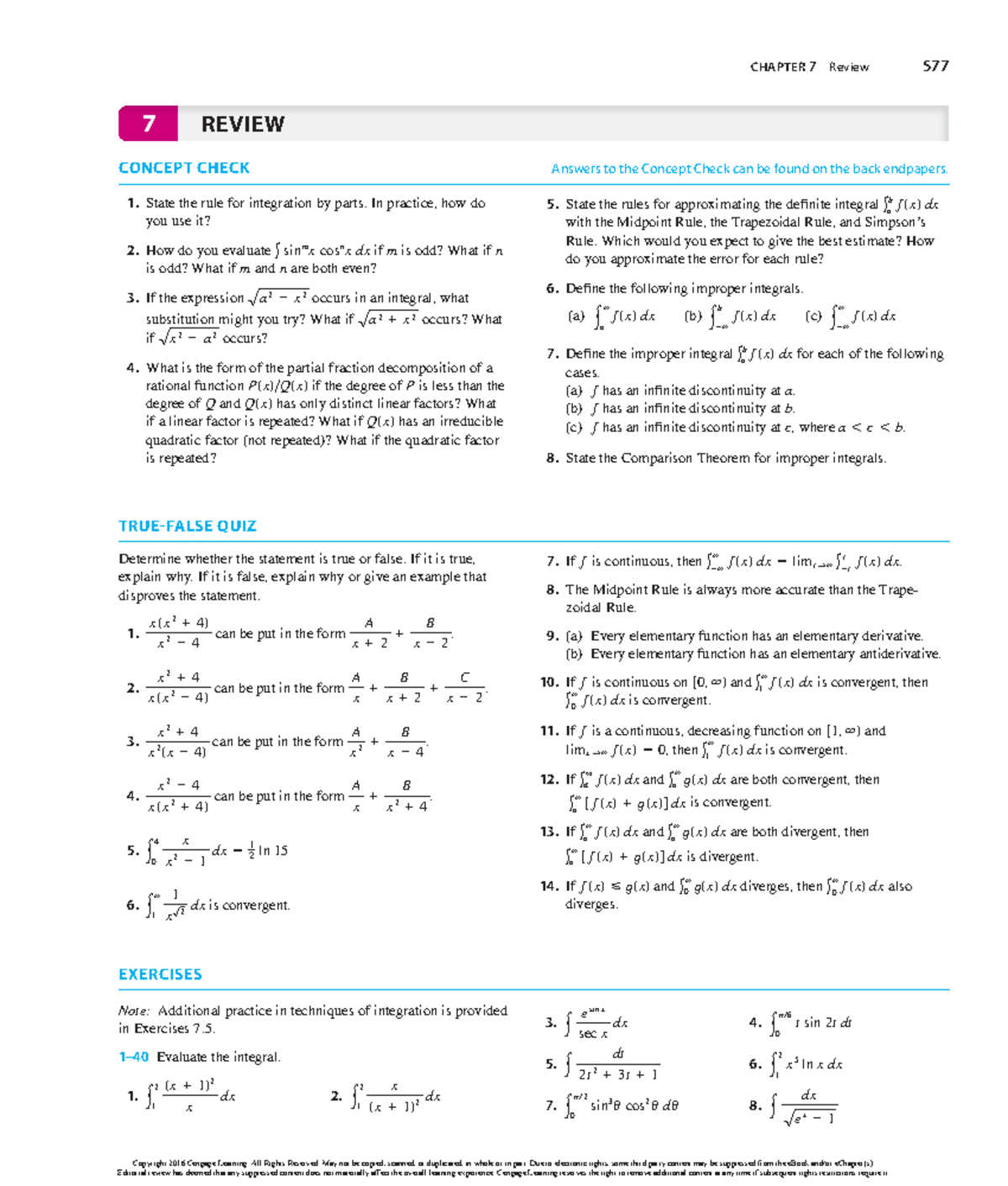 Math ch7-review - math work - CHAPTER 7 Review 577 ####### 5. State the rules for approximating ...