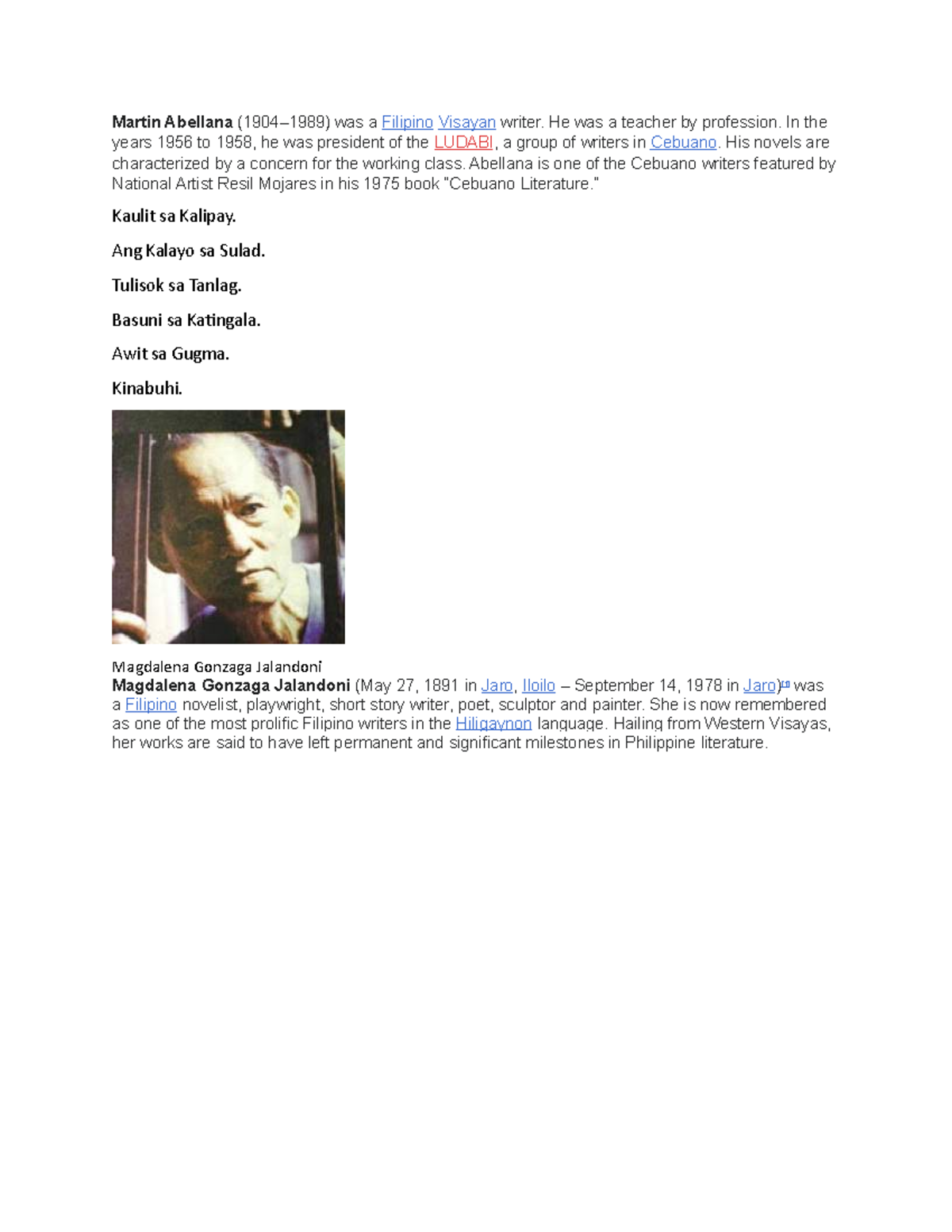 21ST Century - Martin Abellana (1904–1989) was a Filipino Visayan ...