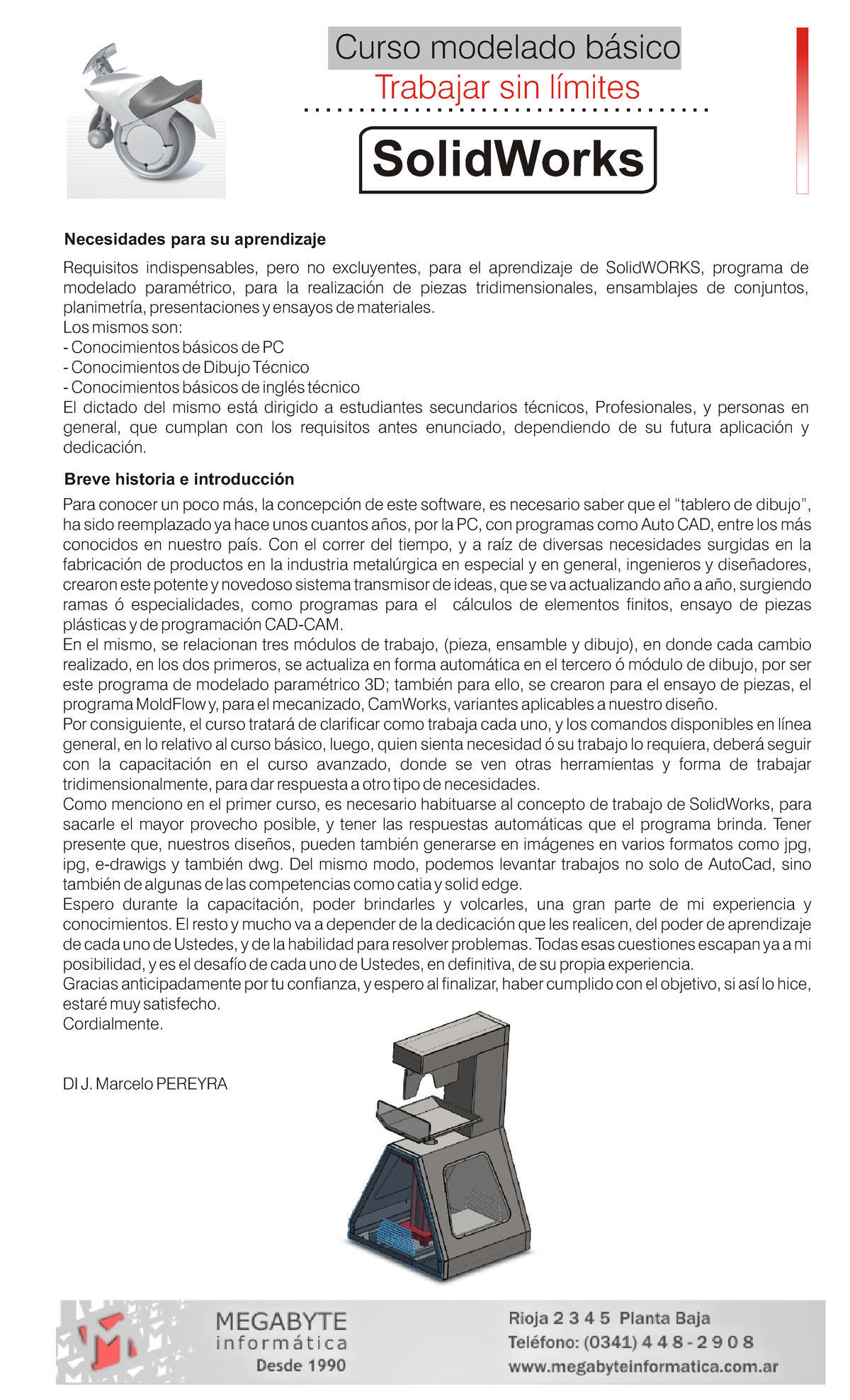 Programa de estudio Solid Works- Megabyte - Curso modelado básico ...