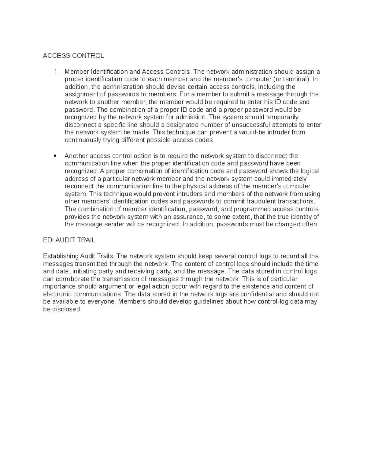 Access Control and Audit Trail Lecture in Accounting and Information ...