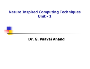 NICT CT3 - Nature Inspired Computing Techniques - NICT CT PART - B (UNIT 4) ! 1. Describe the ...