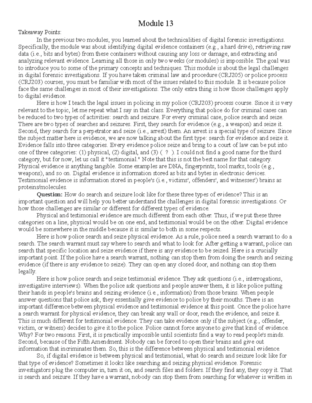 Chapter 14 Notes - This Course is taught by Dr. Duru - Module 13 ...