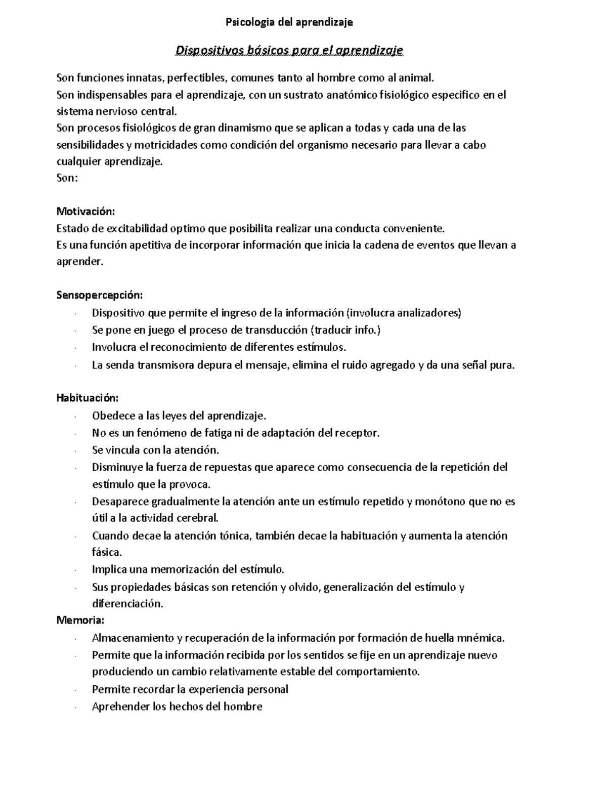 Resumen Psicologia del Aprendizaje - Warning: TT: undefined function: 32 Warning: TT: undefined ...