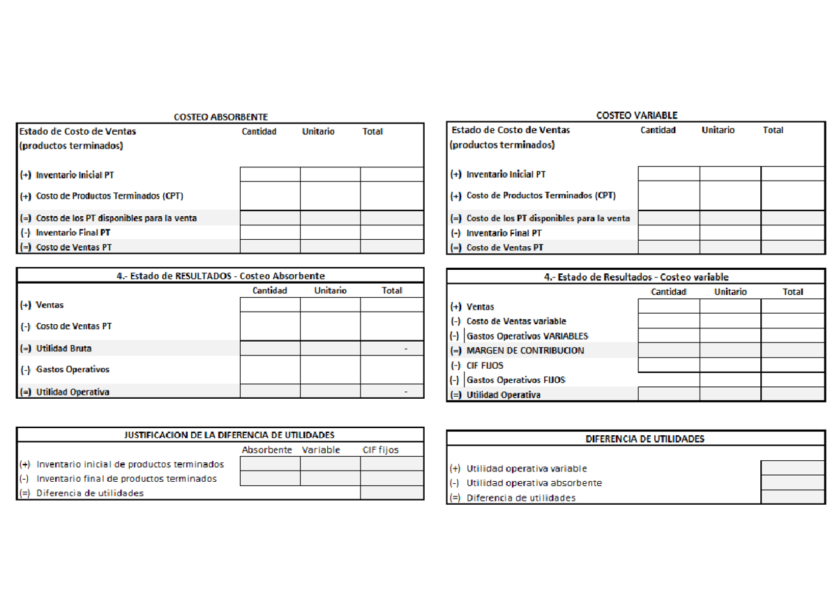 Formato - Contabilidad General - StuDocu