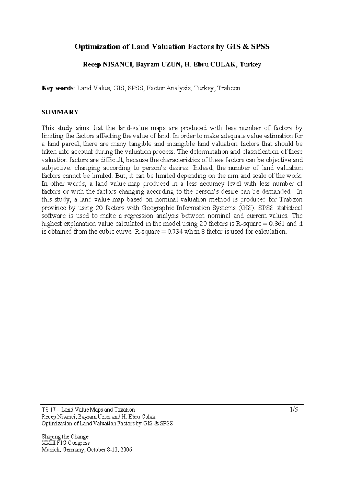 Using spss and gis - this document only for reference to all student ...