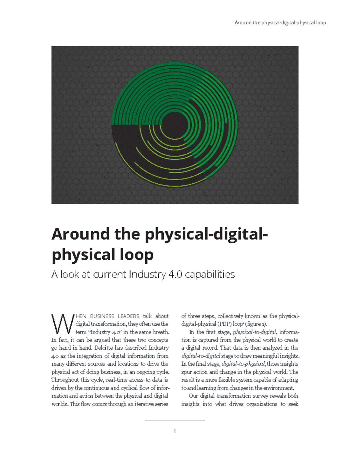 Around the physical-digital-physical loop - W HEN BUSINESS LEADERS talk ...